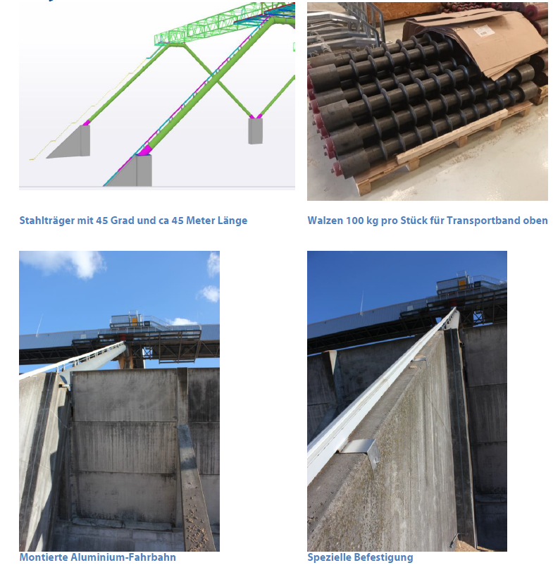 Special Inclined industrial lift solution - lightweight lift system